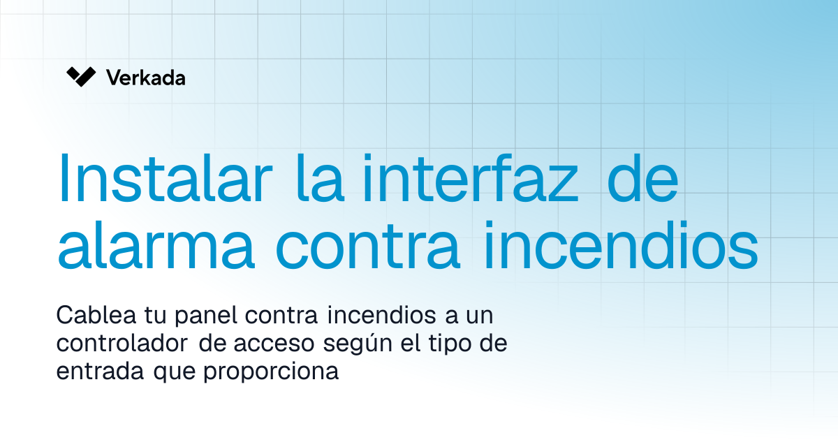 Instala la interfaz de alarma contra incendios | Access Control ...