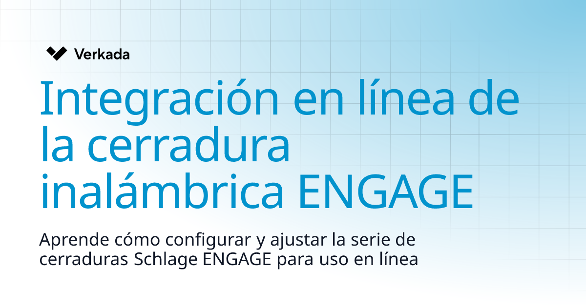Integración en línea de la cerradura inalámbrica ENGAGE | Access ...