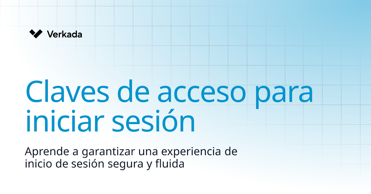 Passkeys para iniciar sesión | Command | Verkada Help