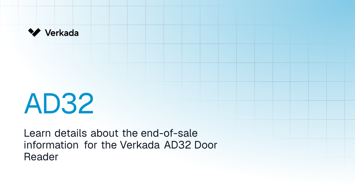 AD32 | Command | Verkada Help