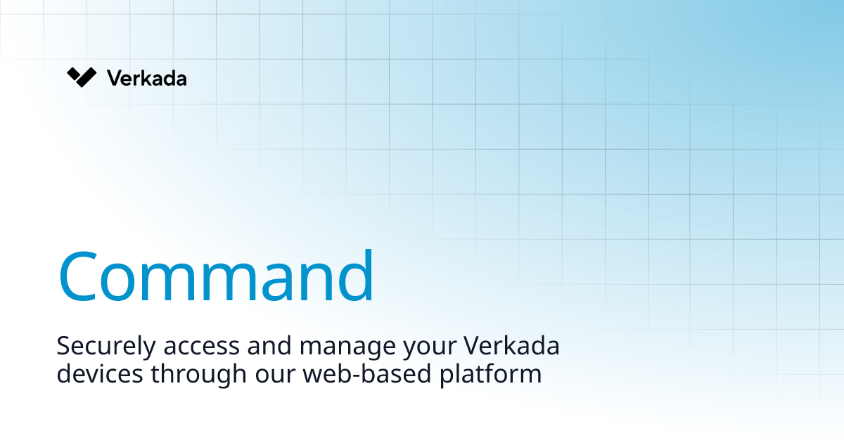 Command | Verkada Help