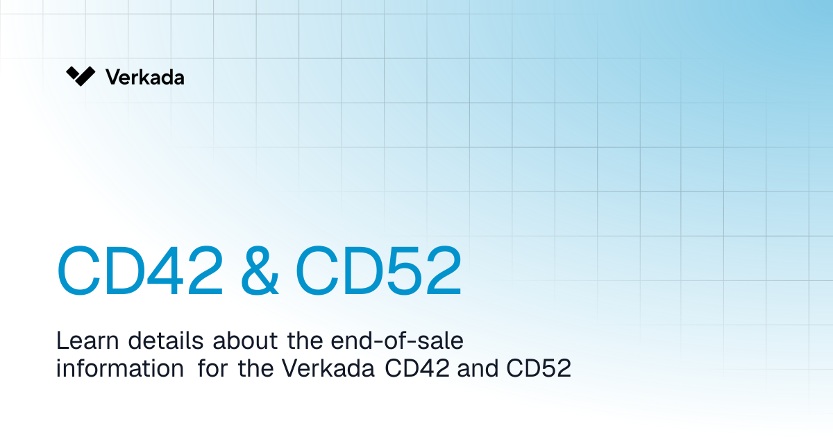 CD42 & CD52 | Command | Verkada Help