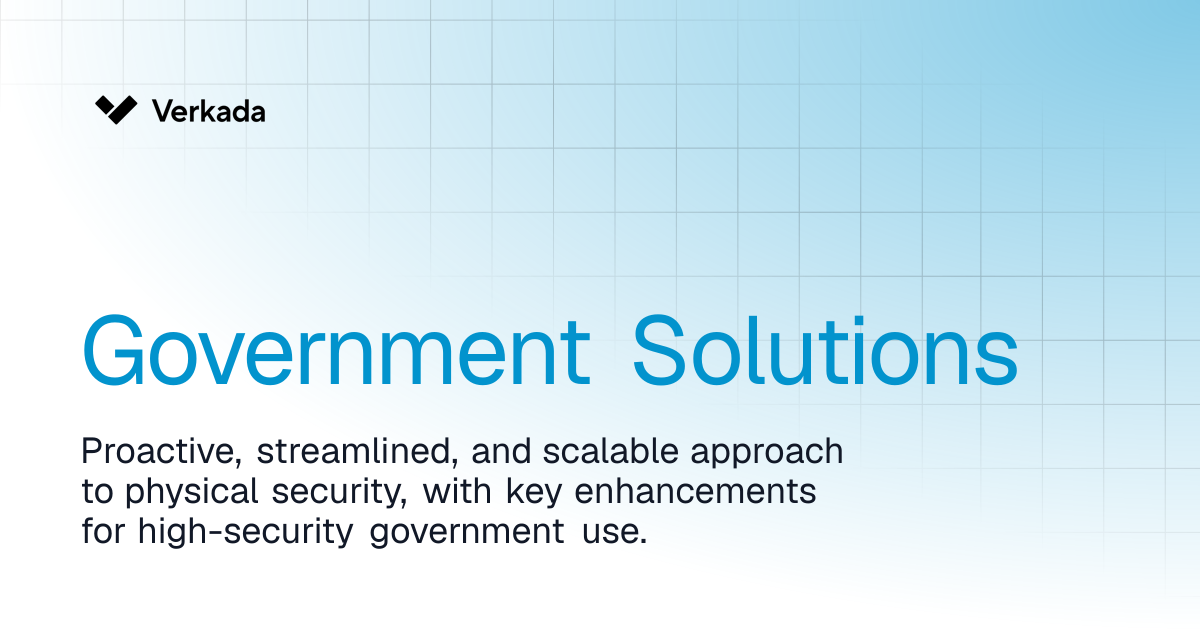 Government Solutions | Verkada Help