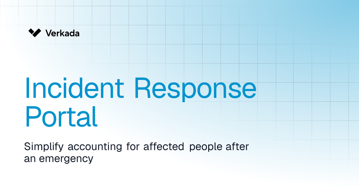 Incident Response Portal | Incident Response | Verkada Help